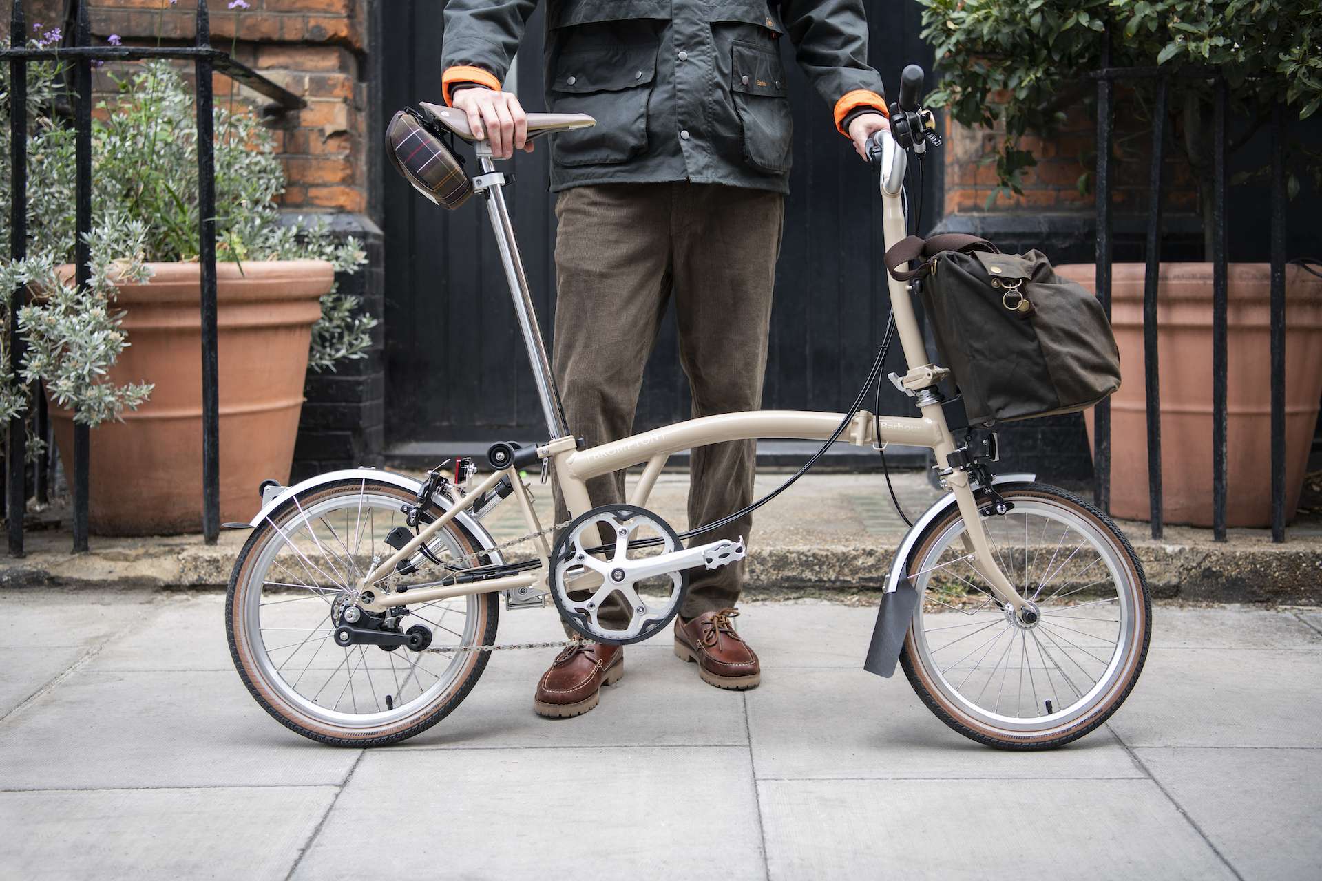 Brompton x barbour store
